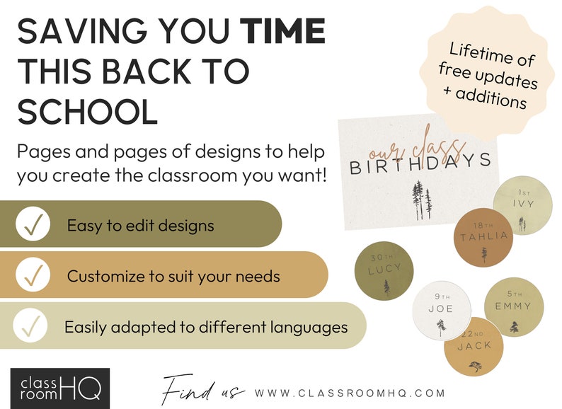 Woodland Forest Theme Classroom Decor Class Birthday Display Pack ...