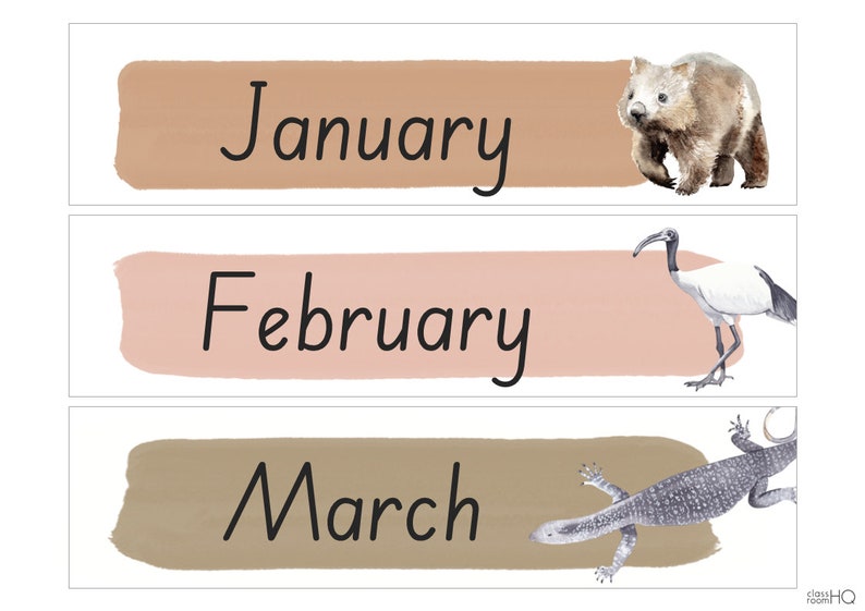 MODERN AUSSIE Classroom Flip Calendar | Australian Themed Classroom ...