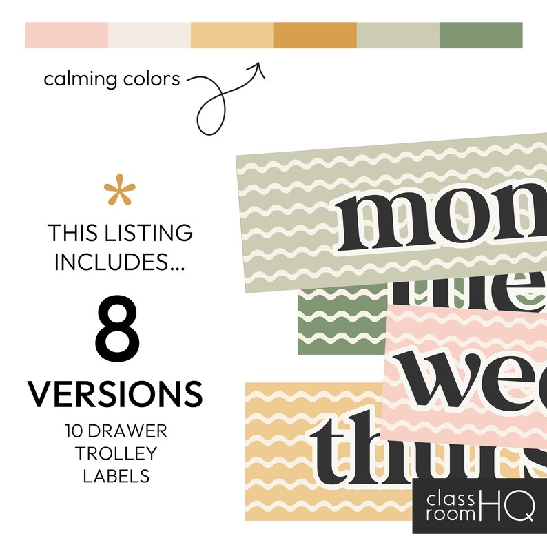 Vintage Retro Daisy Calm Classroom Theme Editable Teacher Trolley 10 ...