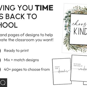 Botanical Greenery Theme Classroom Decor Inspirational Classroom ...