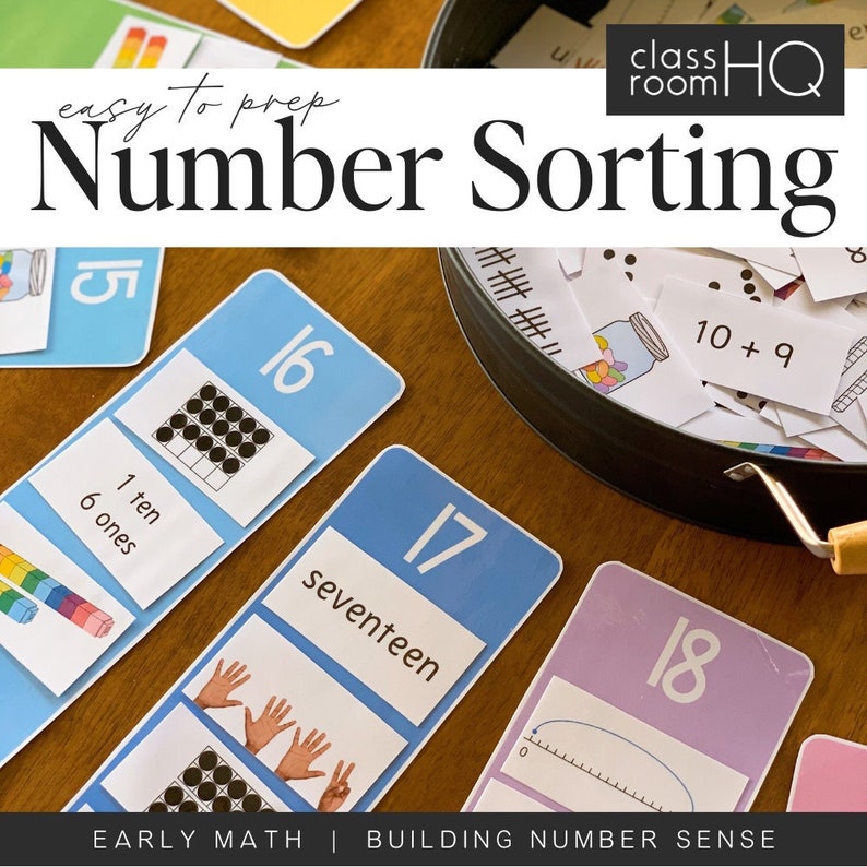 Number Sorting Mats 11-20 - Etsy