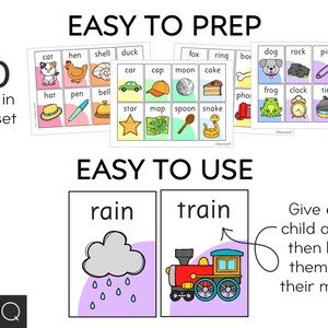 Pick A Partner - Rhyming Word Partner Cards for Class - Etsy