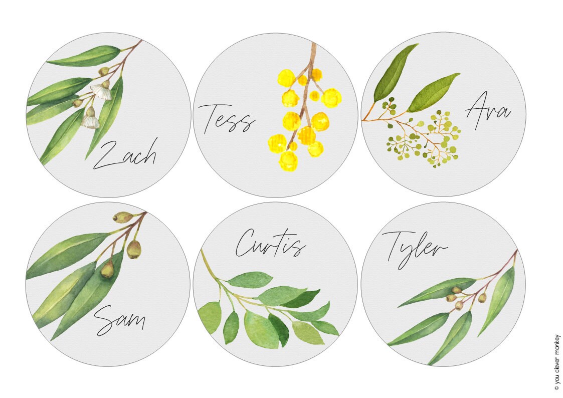 GUM LEAF Classroom Labels Signs Pack Eucalyptus Class - Etsy Canada