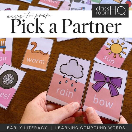 Pick A Partner Compound Word Partner Cards Pack - Etsy