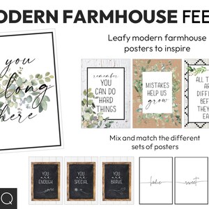 Botanical Greenery Theme Classroom Decor Inspirational Classroom ...