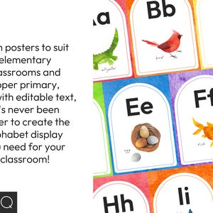 Watercolor Rainbow Theme Classroom Decor Alphabet Posters | WATERCOLOR ...