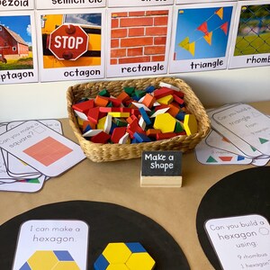 2D Shape Pattern Block STEM Challenge Cards - Etsy