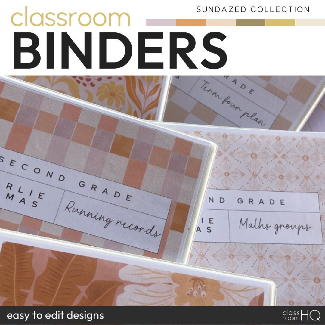 Groovy Vintage Retro Class Decor Binder Cover + Book Covers Pack ...