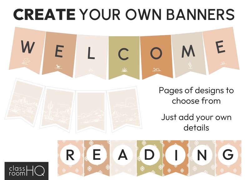 Editable Bulletin Board Bunting Flags | Classroom Banner Decor ...