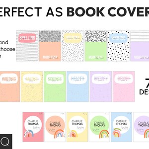 Pastel Modern Rainbow Classroom Decor Editable Binders Covers + Book ...