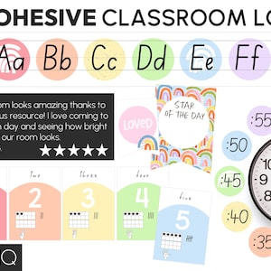 Modern Pastel Rainbow Classroom Decor Bundle | Playful Calm Classroom ...