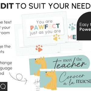 Modern Fun Bright Classroom Decor Bundle - Dog Inspired Classroom Theme ...