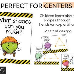 2D Shape STEM Challenge Cards - Etsy