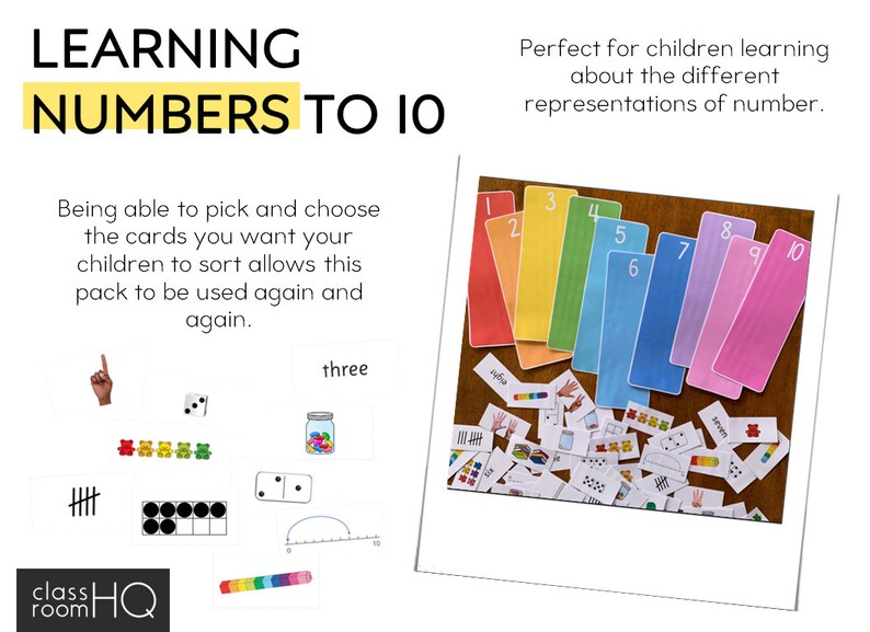 Number Sorting Mats 1-10 - Etsy