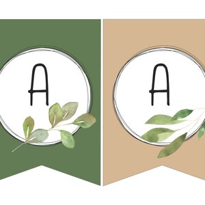 Botanical Greenery Theme Classroom Decor Class Bulletin Board Bunting ...