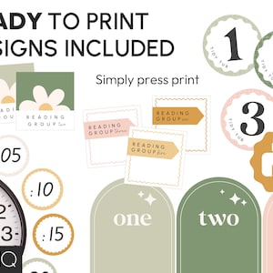 Vintage Retro Daisy Calm Classroom Theme Editable Class Labels, Signs ...