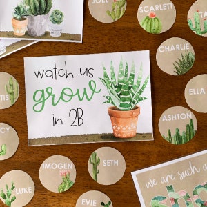 Cactus Classroom Theme Calm Classroom Decor Bundle | CACTUS - Etsy