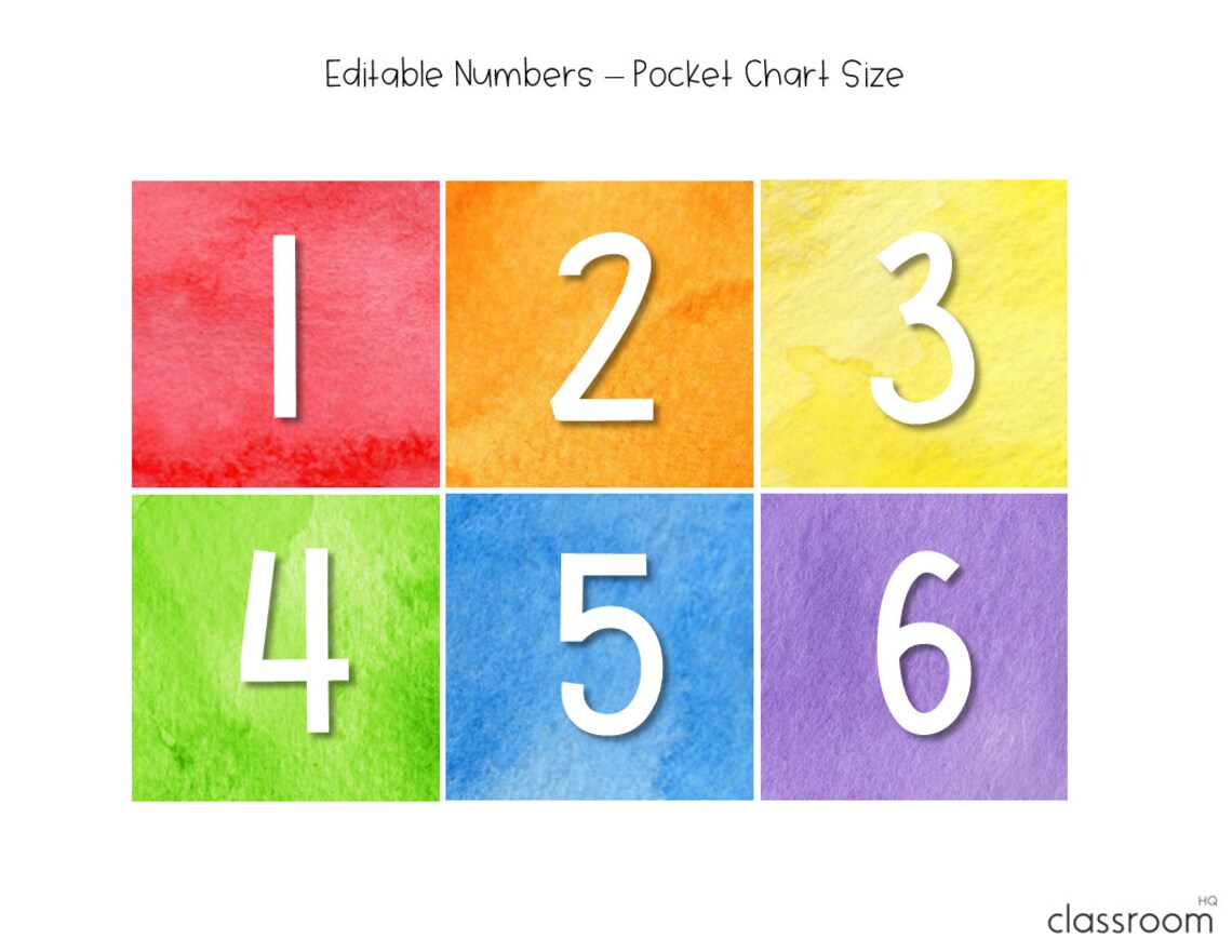 Watercolor Rainbow Theme Classroom Decor Large Classroom Calendar Pack ...