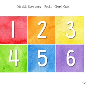 Rainbow WATERCOLOR PAINT Classroom Calendar - Etsy