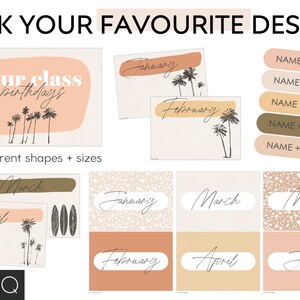 BOHO SUMMER Classroom Birthday Display Pack - Etsy