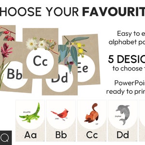 AUSSIE FLORA Alphabet Posters | Australian Eucalyptus Classroom Decor ...