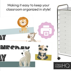 Wild Animal Zoo Theme Classroom Decor Editable Teacher Trolley Label ...