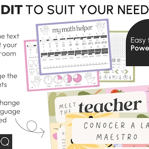 Editable SPRING GARDEN Classroom Decor Growing Bundle | Modern Pastel ...