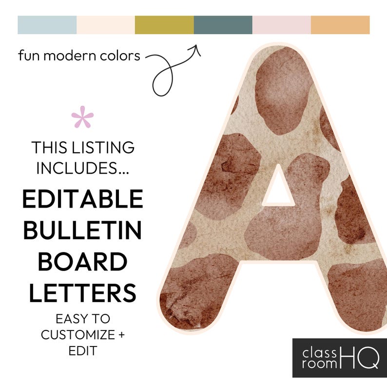 Editable Bulletin Board Letters, Classroom Display Lettering, Alphabet ...