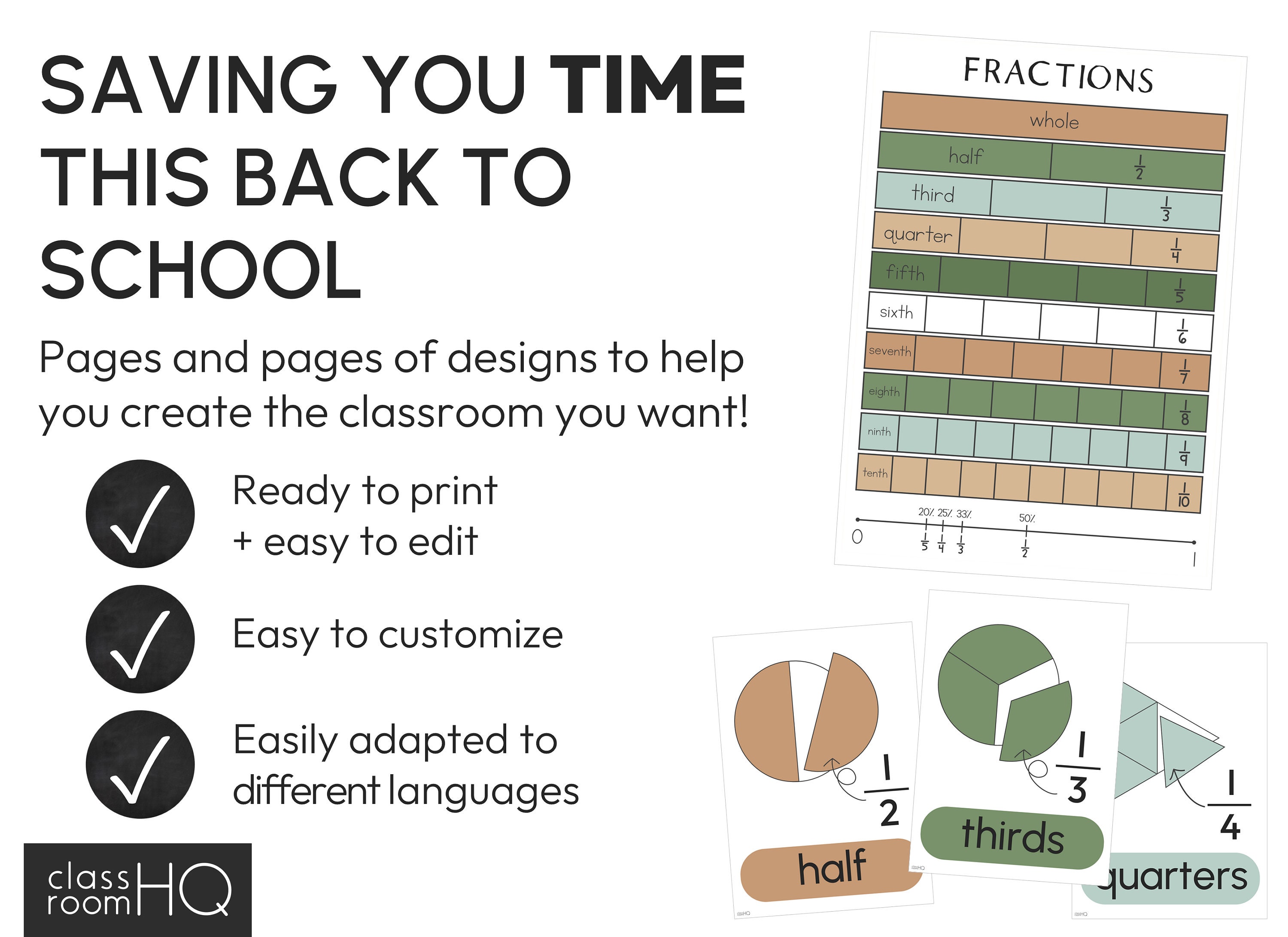 Botanical Greenery Theme Classroom Decor Math Display Resources Pack ...