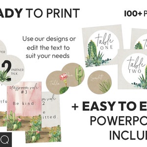 Cactus Classroom Theme Calm Classroom Decor Editable Classroom Labels ...