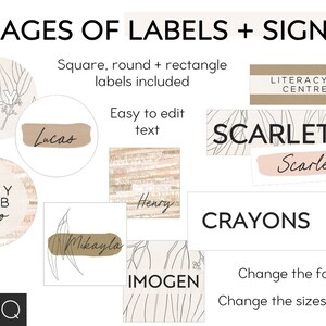 Editable Class Supply Labels, Student Name Tags, Signs and Posters Pack ...