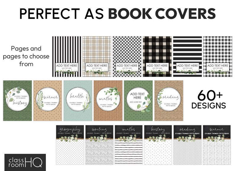 Rustic Farmhouse Classroom Decor Editable Binder Covers + Student Book ...