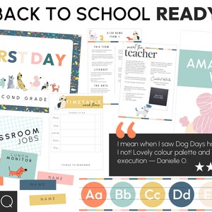 Modern Fun Bright Classroom Decor Bundle - Dog Inspired Classroom Theme ...