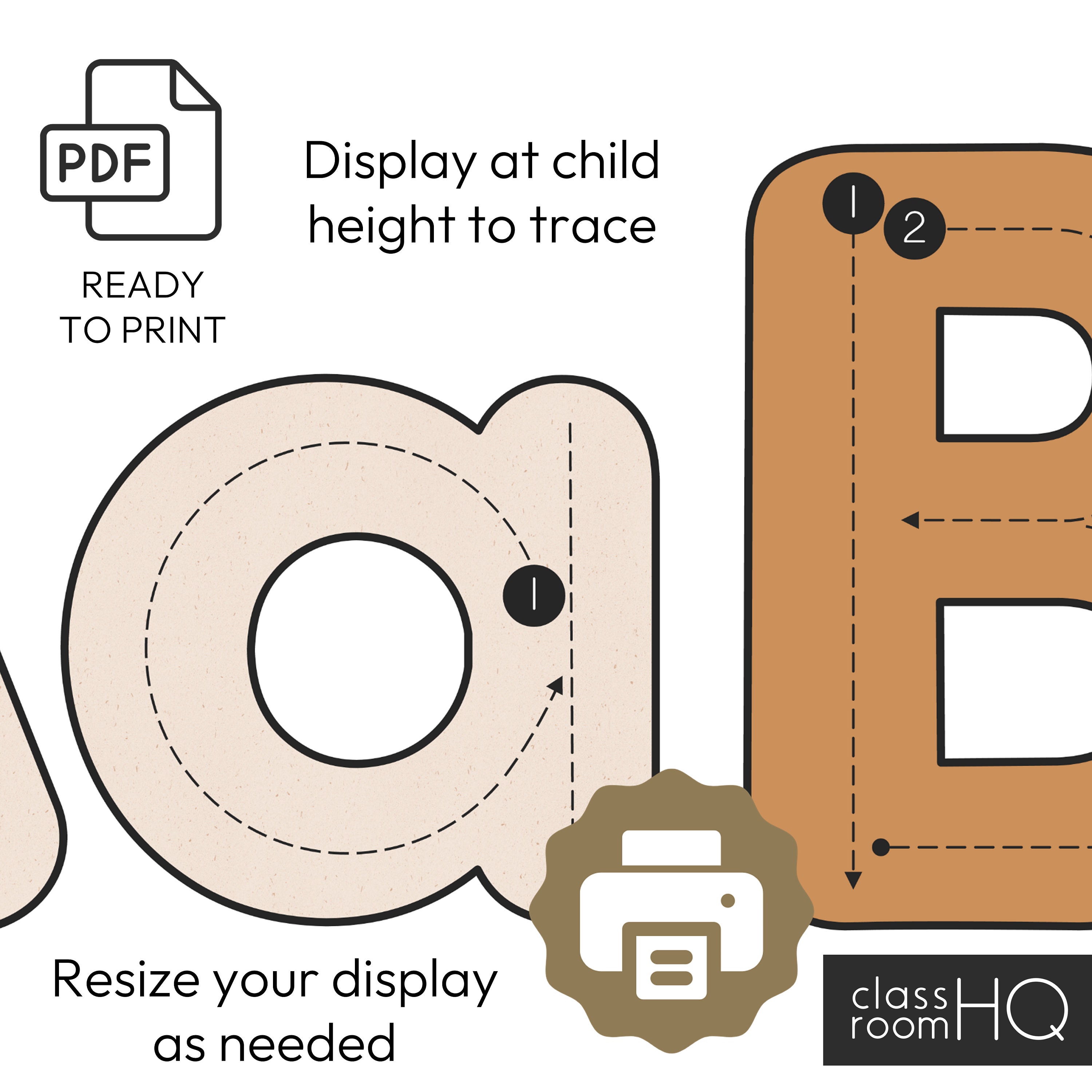 Modern Neutral Boho Theme Classroom Decor Traceable Alphabet | BOHO ...