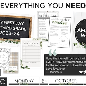 Rustic Farmhouse Classroom Decor Botanical Greenery Theme BUNDLE ...