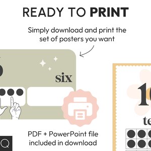 Vintage Retro Daisy Calm Classroom Theme Editable Number Posters HAZY ...