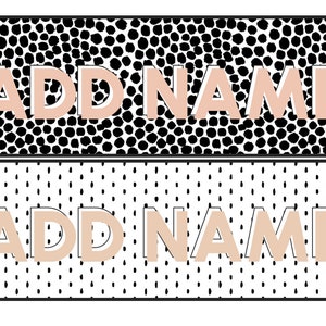 Neutral Classroom Decor Editable Student Desk Plates | B+W NEUTRALS ...