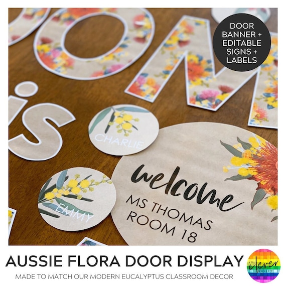 AUSSIE FLORA Classroom Door Banner Pack - Etsy