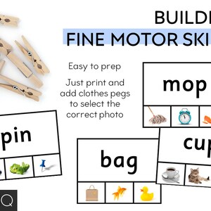 CVC Word Family Clip Cards | Science of Reading Aligned - Etsy