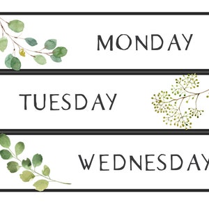 Botanical Greenery Theme Classroom Decor Editable Teacher Trolley 10 ...