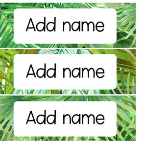 Modern Tropical Classroom Decor Desk Plates | TROPICAL COAST - Etsy