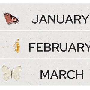 Vintage Cozy Natural Theme Classroom Decor Editable Flip Calendar ...