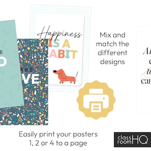 Dog Themed Inspirational Classroom Posters DOG DAYS Classroom Decor ...