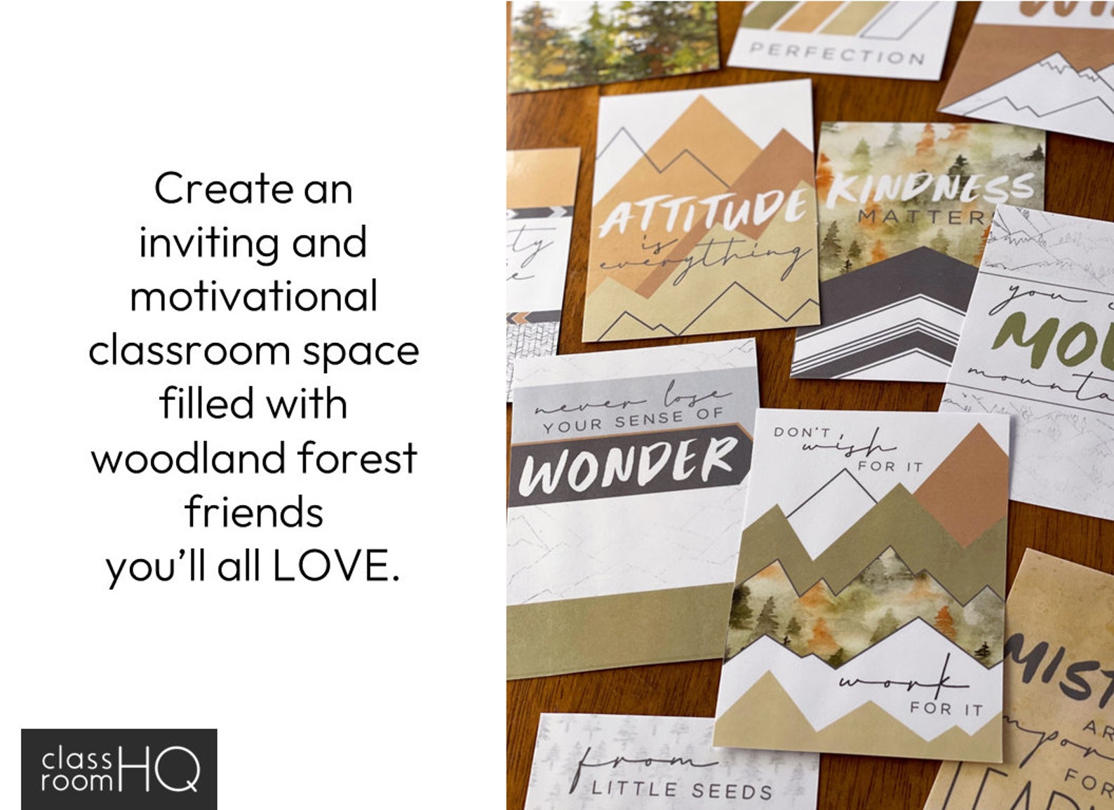 Woodland Forest Theme Classroom Decor Inspirational Classroom Posters ...