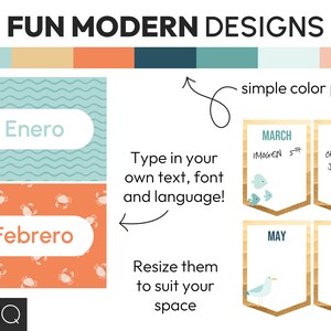 Ocean Theme Beach Theme Editable Class Birthday Bulletin Board Display ...