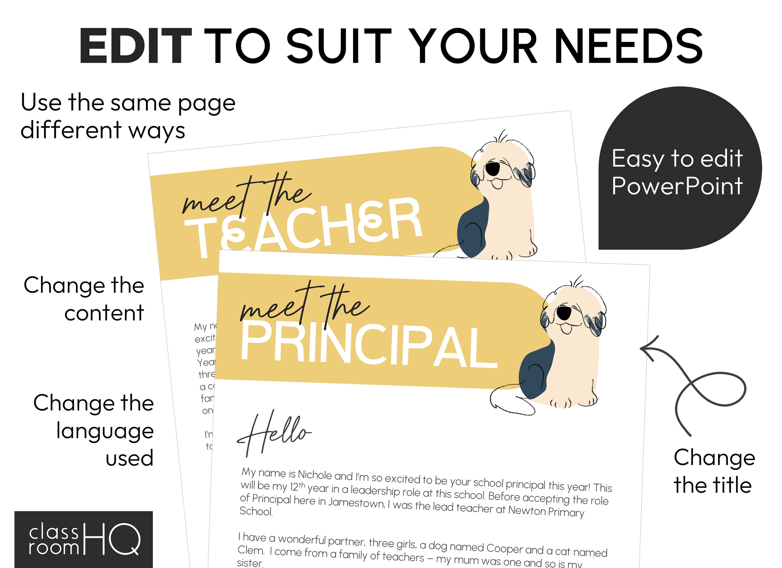 DOG DAYS Meet the Teacher Templates + Class Newsletters | Dog Theme ...
