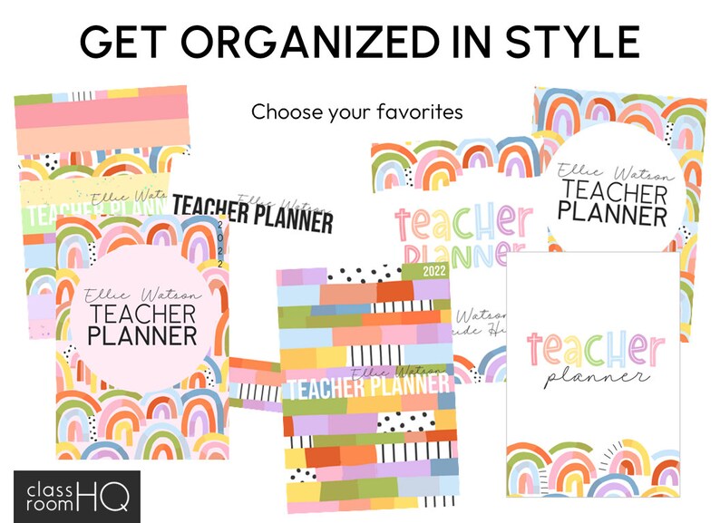 Pastel Modern Rainbow Classroom Decor Editable Binders Covers + Book ...