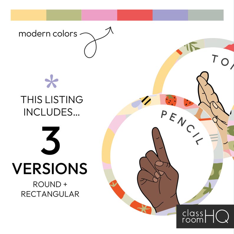 Editable Hand Signals for Classroom Management | SPRING GARDEN ...