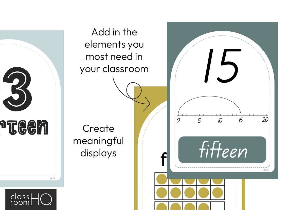 Editable Number Posters 0–20, Classroom Number Display, Math Wall ...