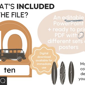 Modern Neutral Boho Theme Classroom Decor Number Posters | BOHO SUMMER ...